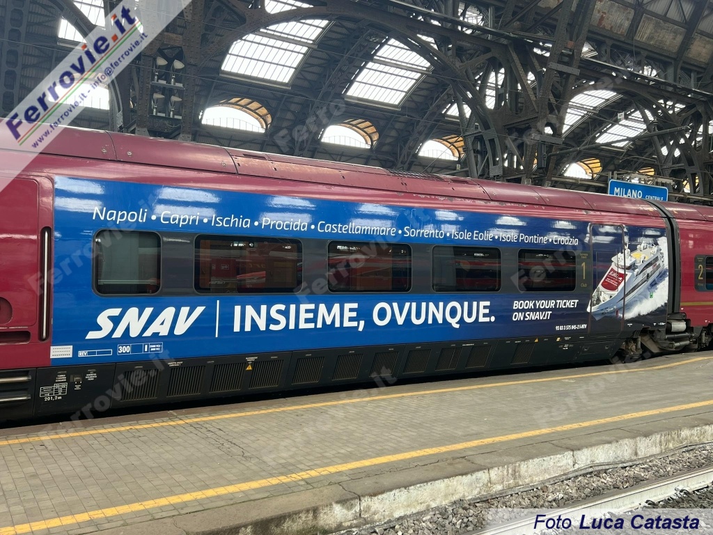 Ferrovie.it - La pubblicità di SNAV arriva sull'AGV di Italo